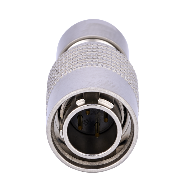 AR107+4+ - 4 pin DC male connector – collet style - AUDIOROOT.FR